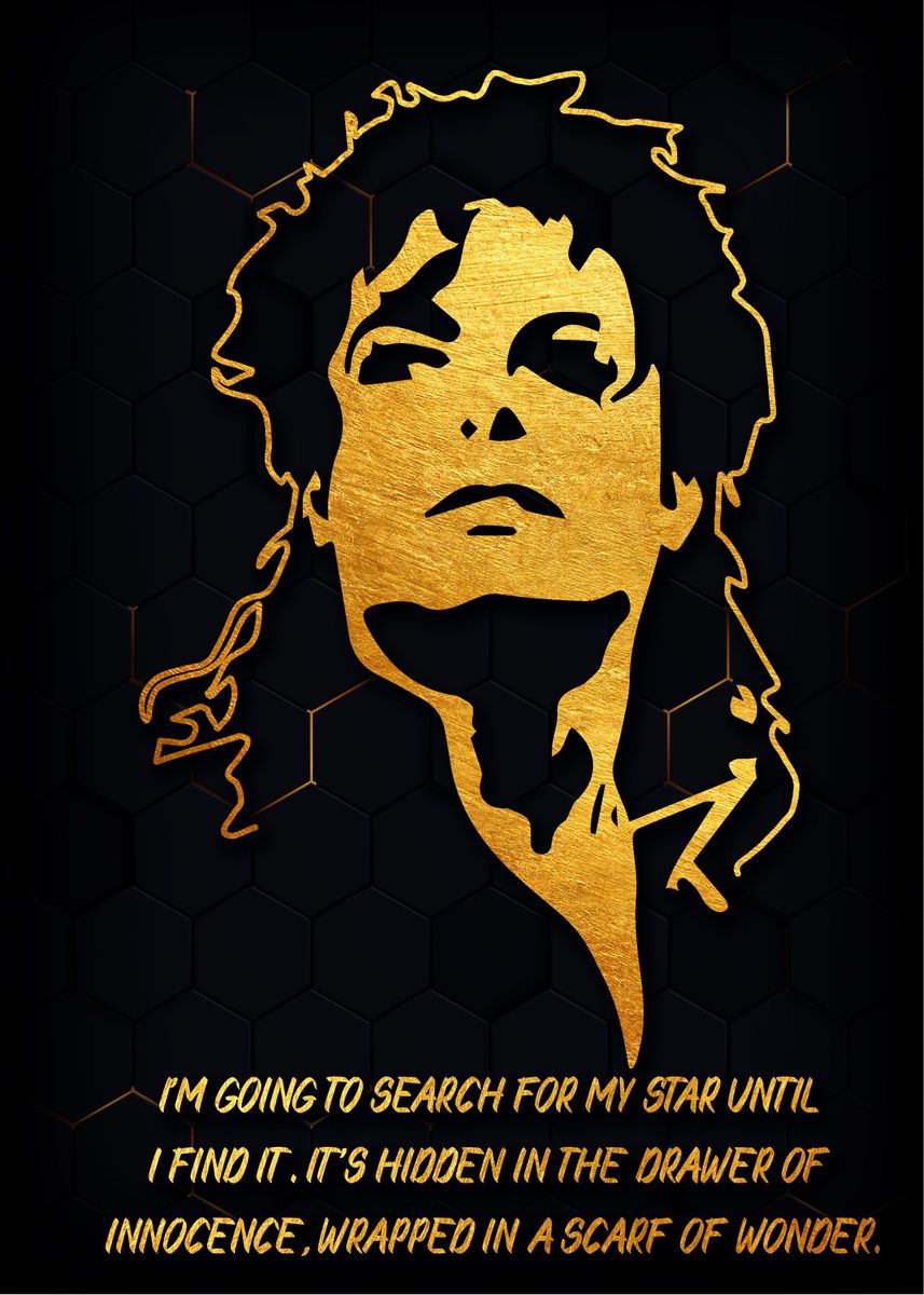 'MICHAEL JACKSON Quote Art' Poster, picture, metal print, paint by ...