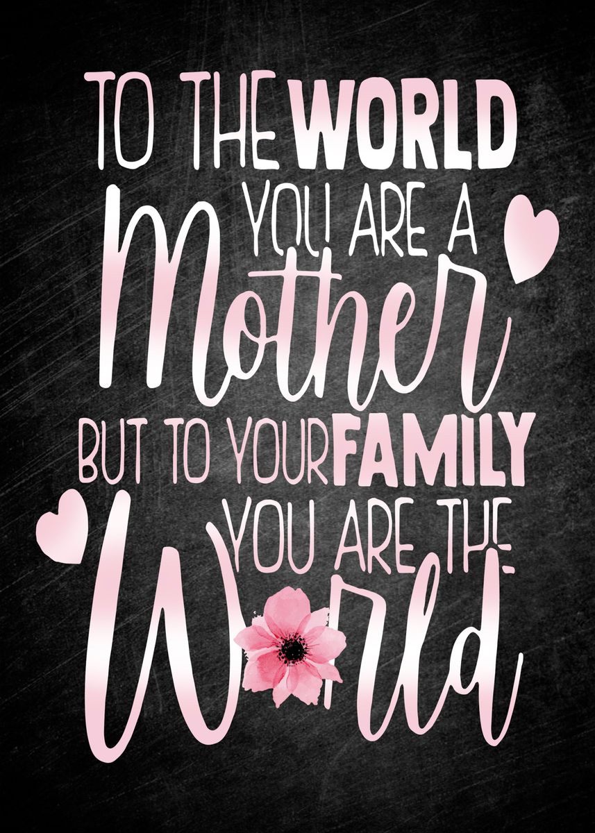 'To My Mom' Poster, picture, metal print, paint by Nice Pictures | Displate