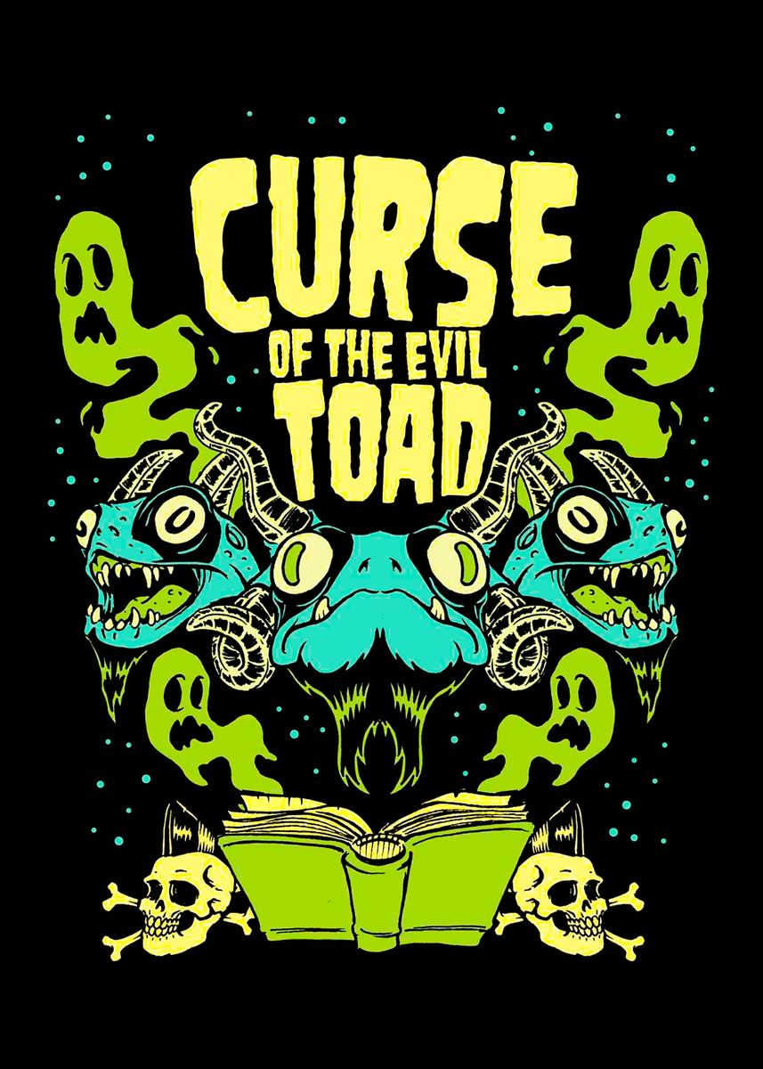 'Curse of the Evil Toad' Poster, picture, metal print, paint by ...