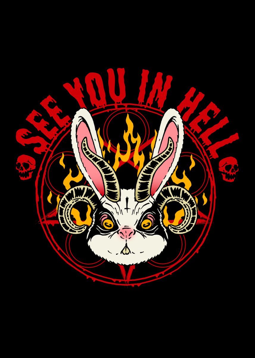 'Rabbit Hell' Poster by Monsters and Martians | Displate