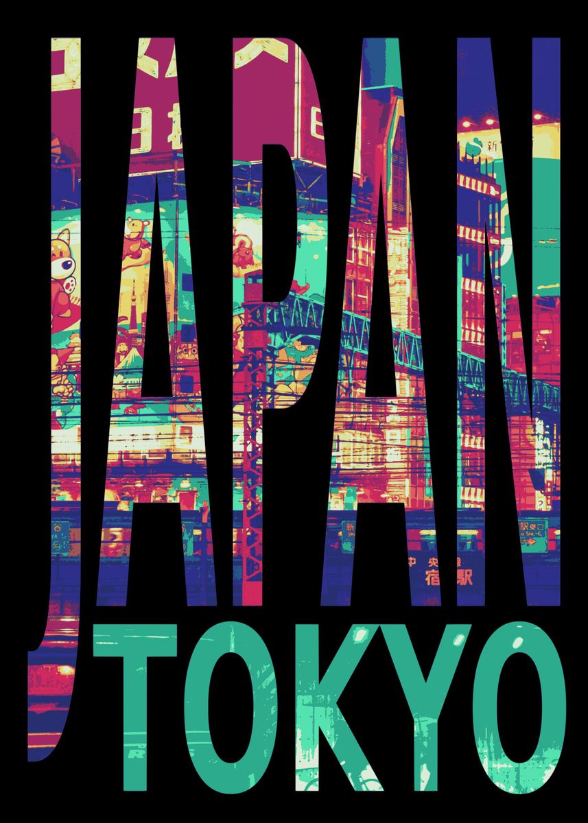 'Japan Tokyo Neo Art 1' Poster, picture, metal print, paint by ...
