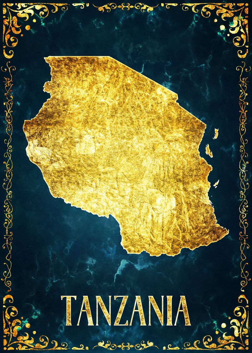 'Tanzania' Poster, picture, metal print, paint by SplashDesign | Displate