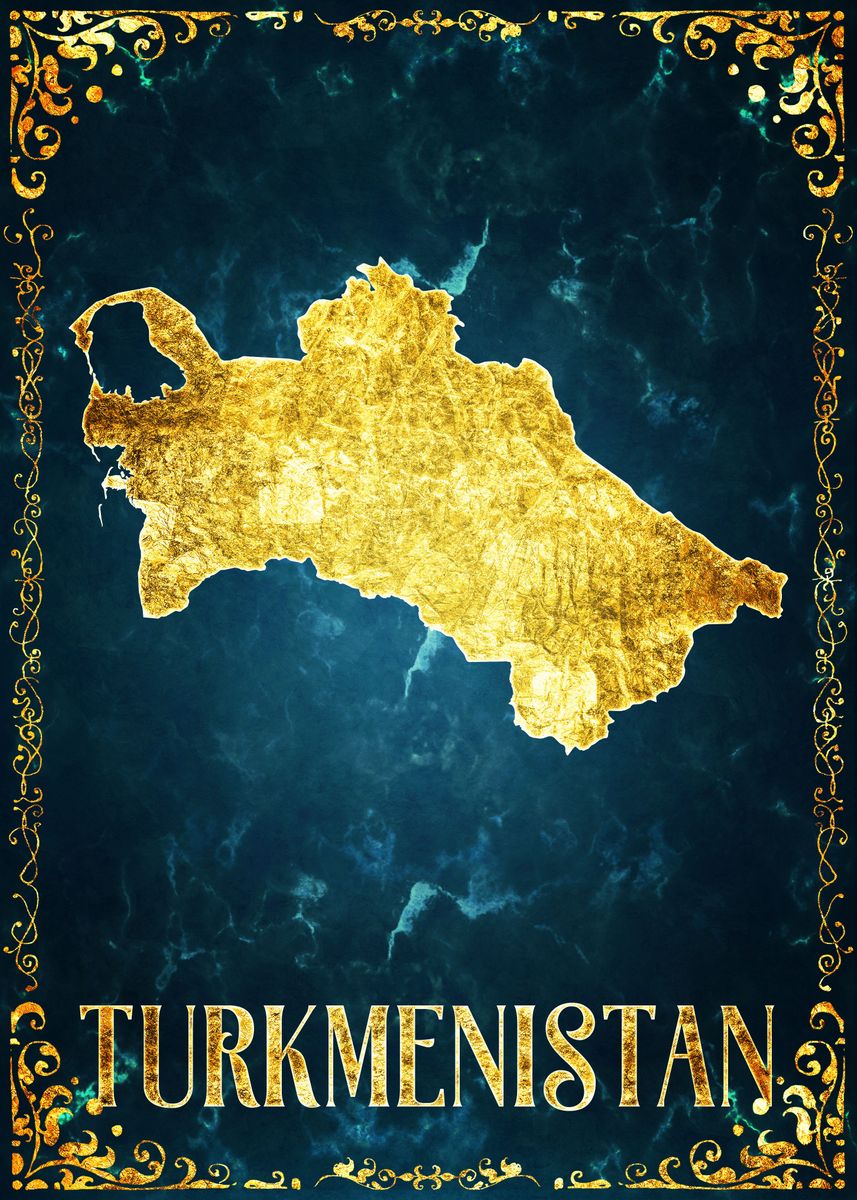 'turkmenistan' Poster by SplashDesign | Displate