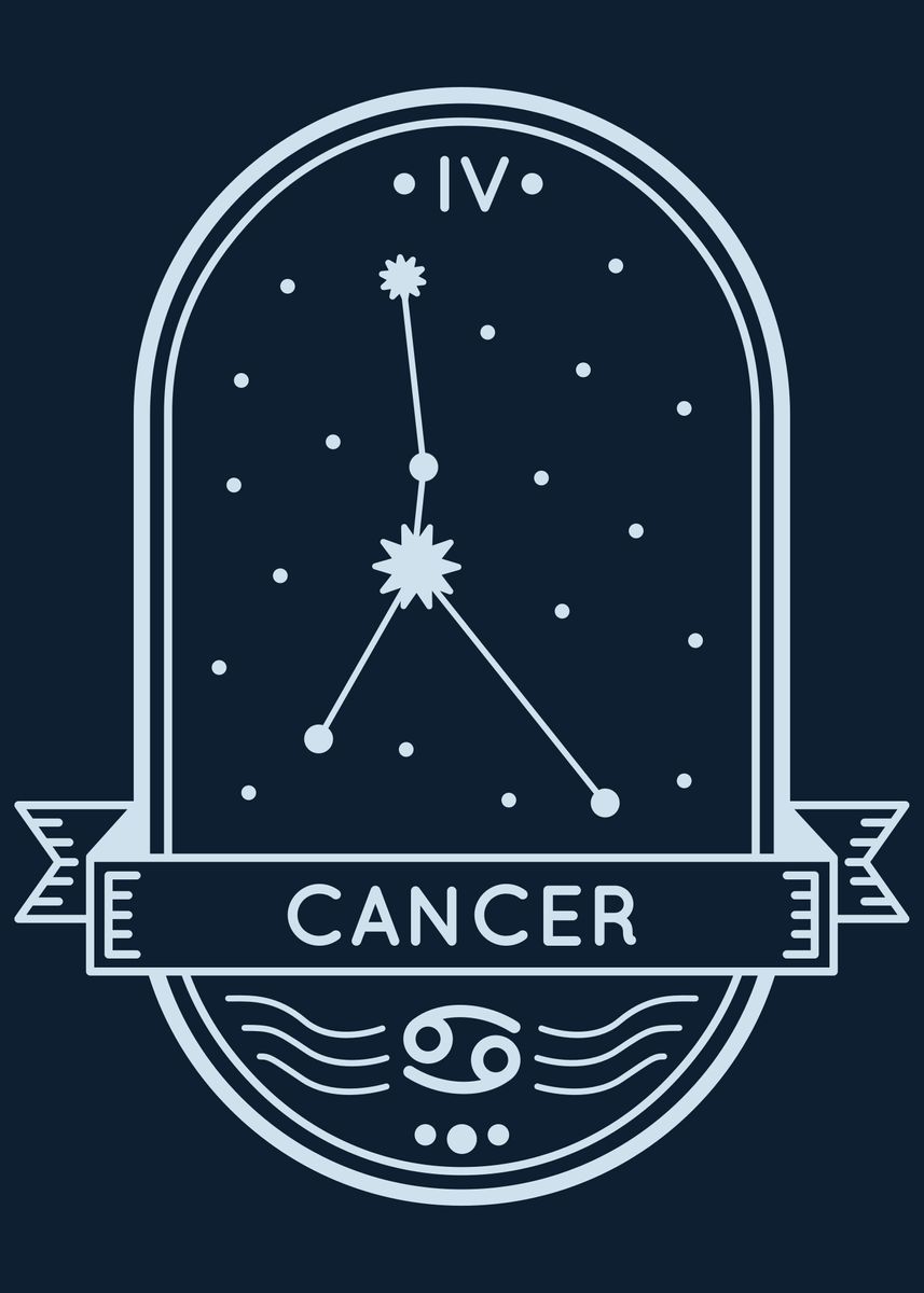 'ZODIAC STAR CANCER' Poster, picture, metal print, paint by ...