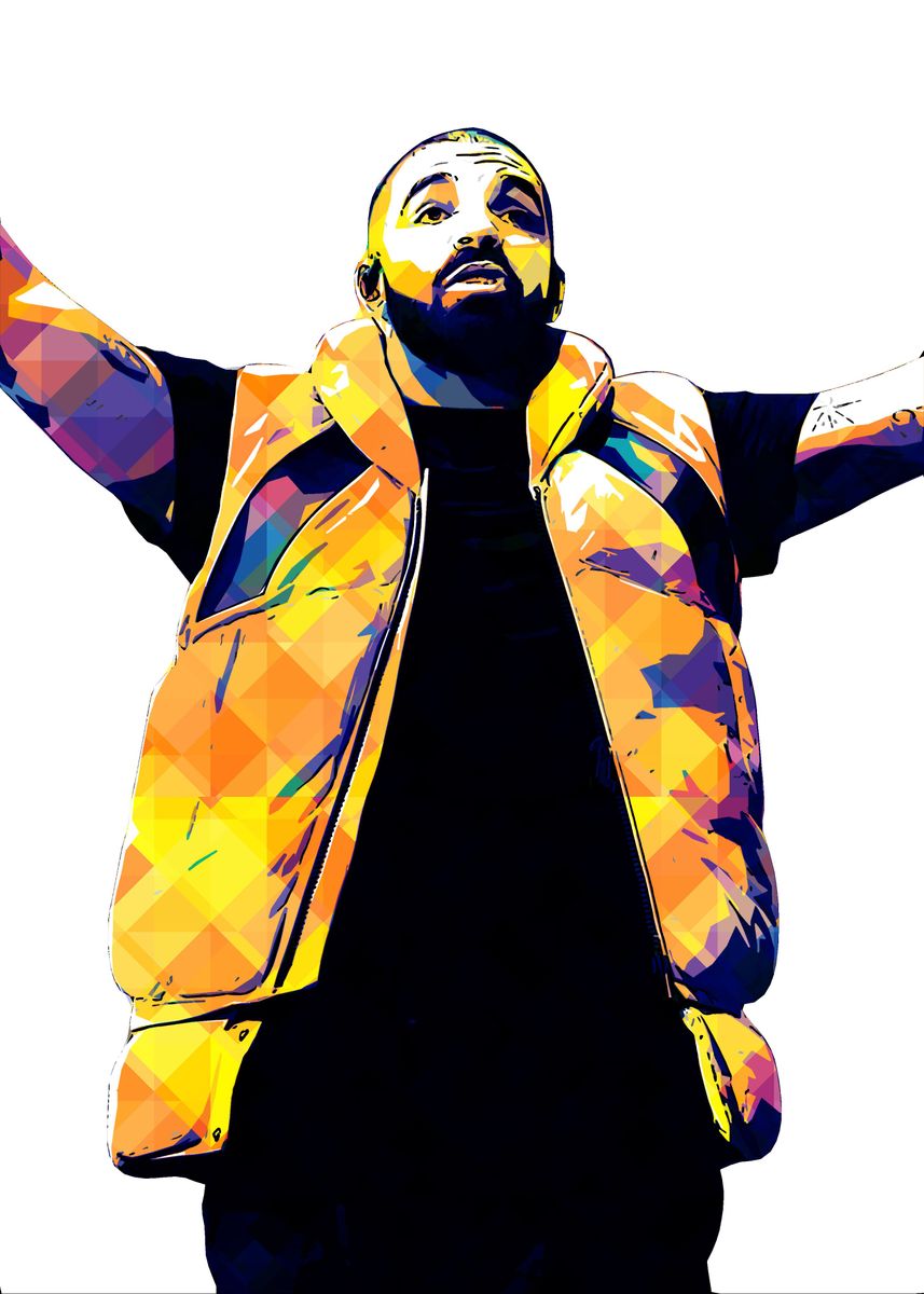 'Drake' Poster, picture, metal print, paint by San Illustrator | Displate