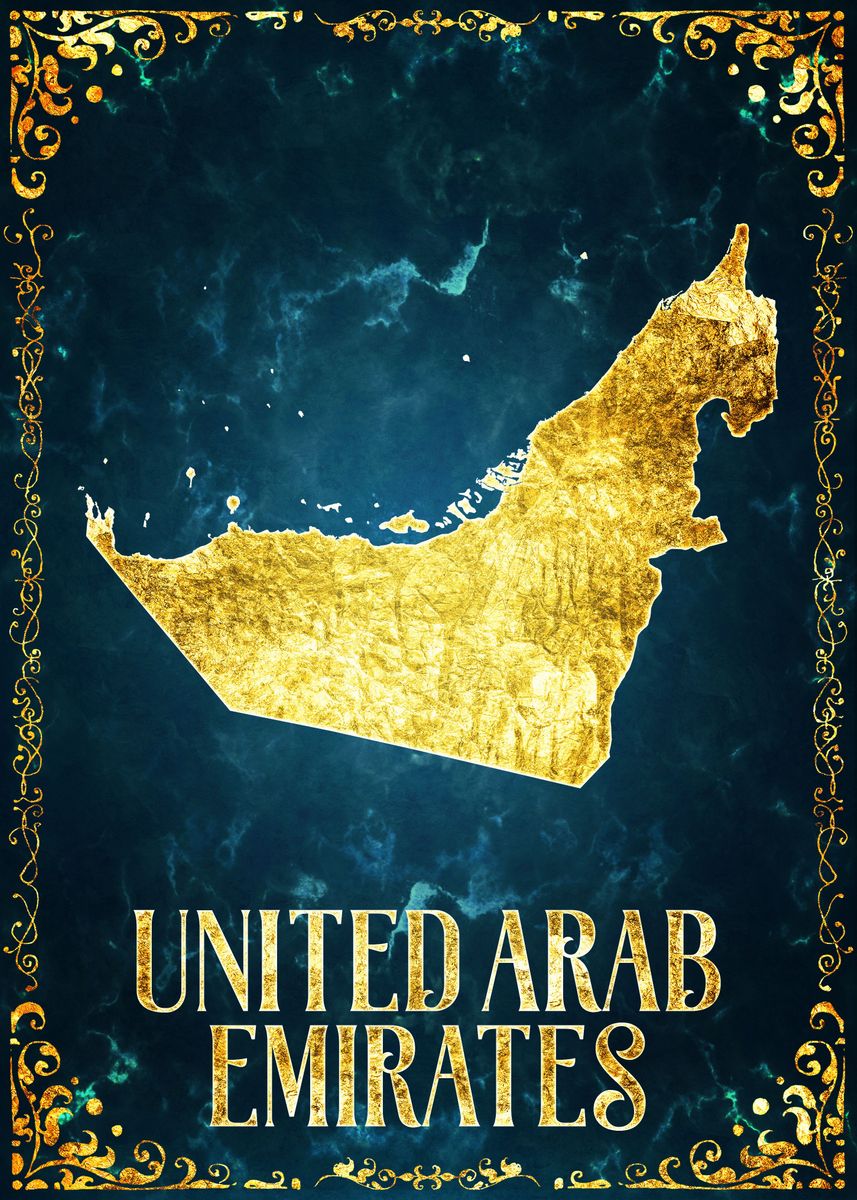 'united arab emirates' Poster, picture, metal print, paint by ...