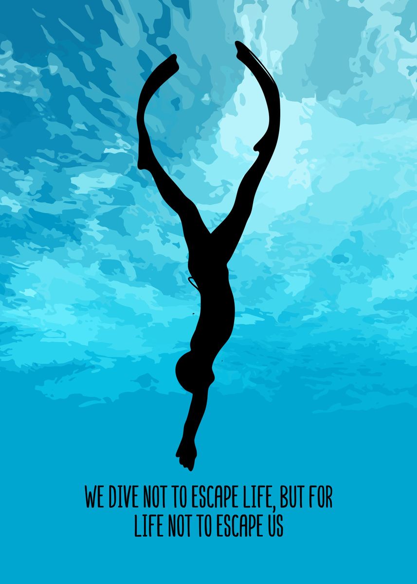 'Scuba Diving Wall Art Deco' Poster, picture, metal print, paint by ...