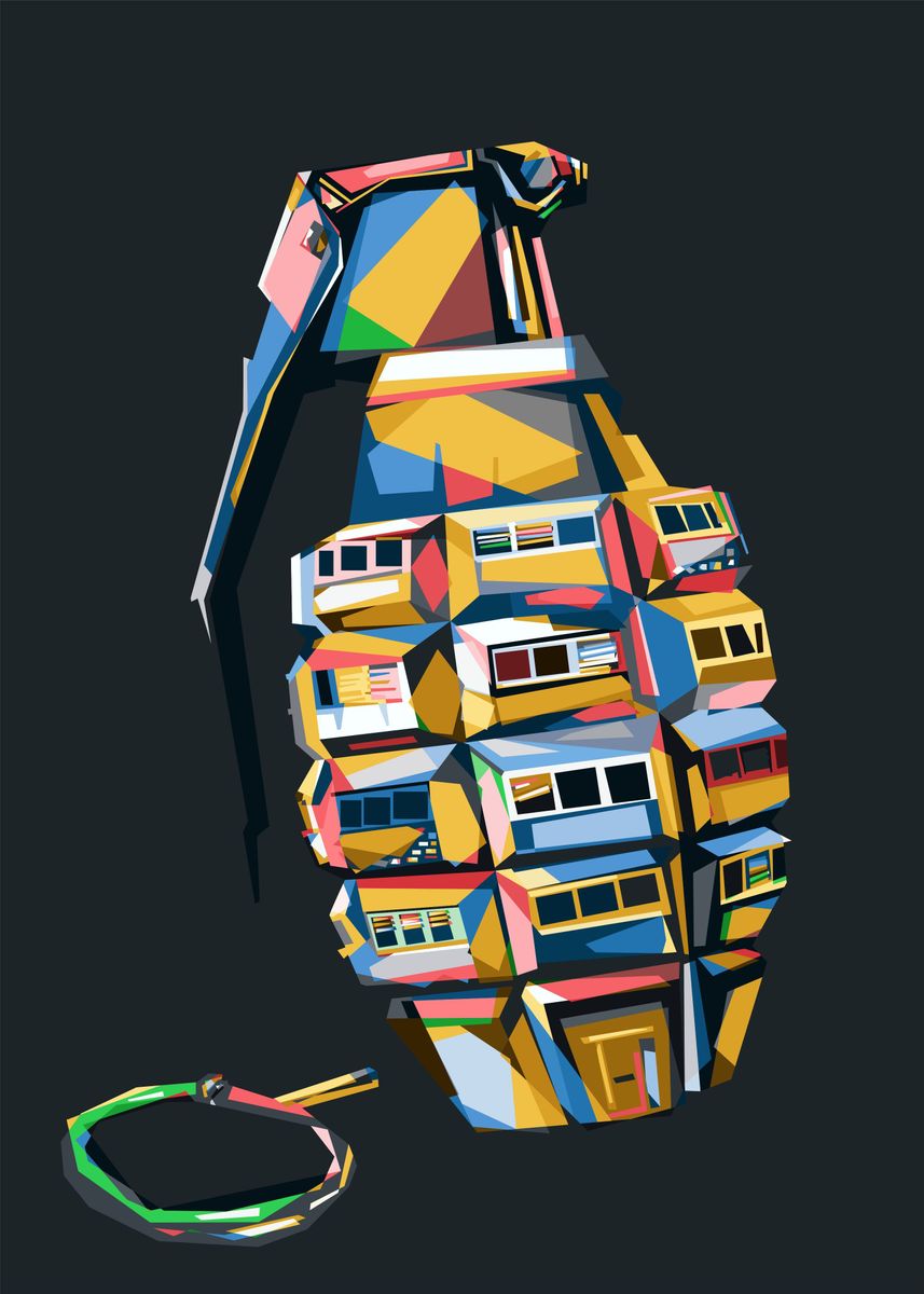 'BOMB' Poster, picture, metal print, paint by Wahyu Candra | Displate