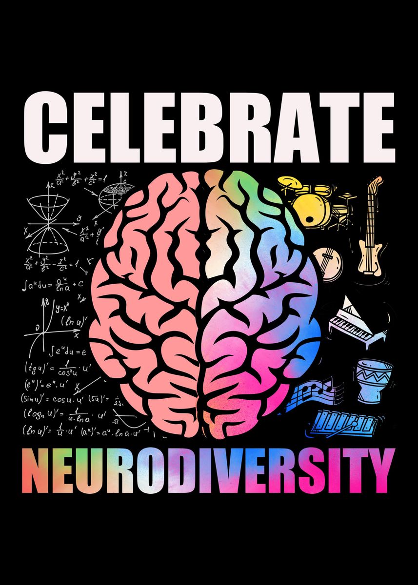 'Neurodiversity ADHD Autism' Poster, picture, metal print, paint by ...
