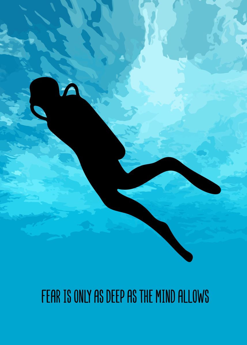 'Scuba Diving Wall Art Deco' Poster, picture, metal print, paint by ...
