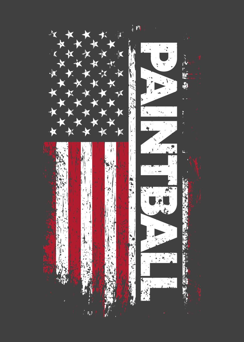 'American Flag Paintball' Poster by MaximusDesigns | Displate