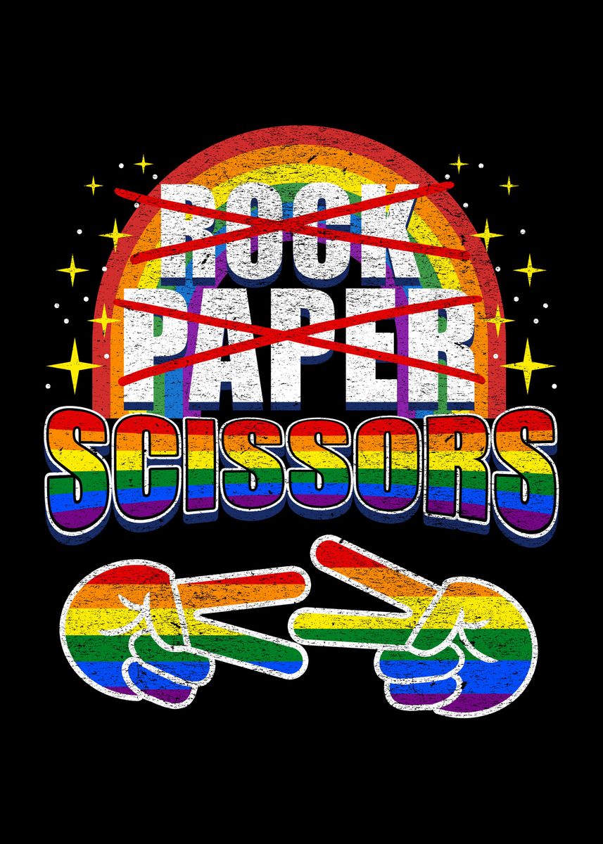 'Rock Paper Scissors' Poster, picture, metal print, paint by ...