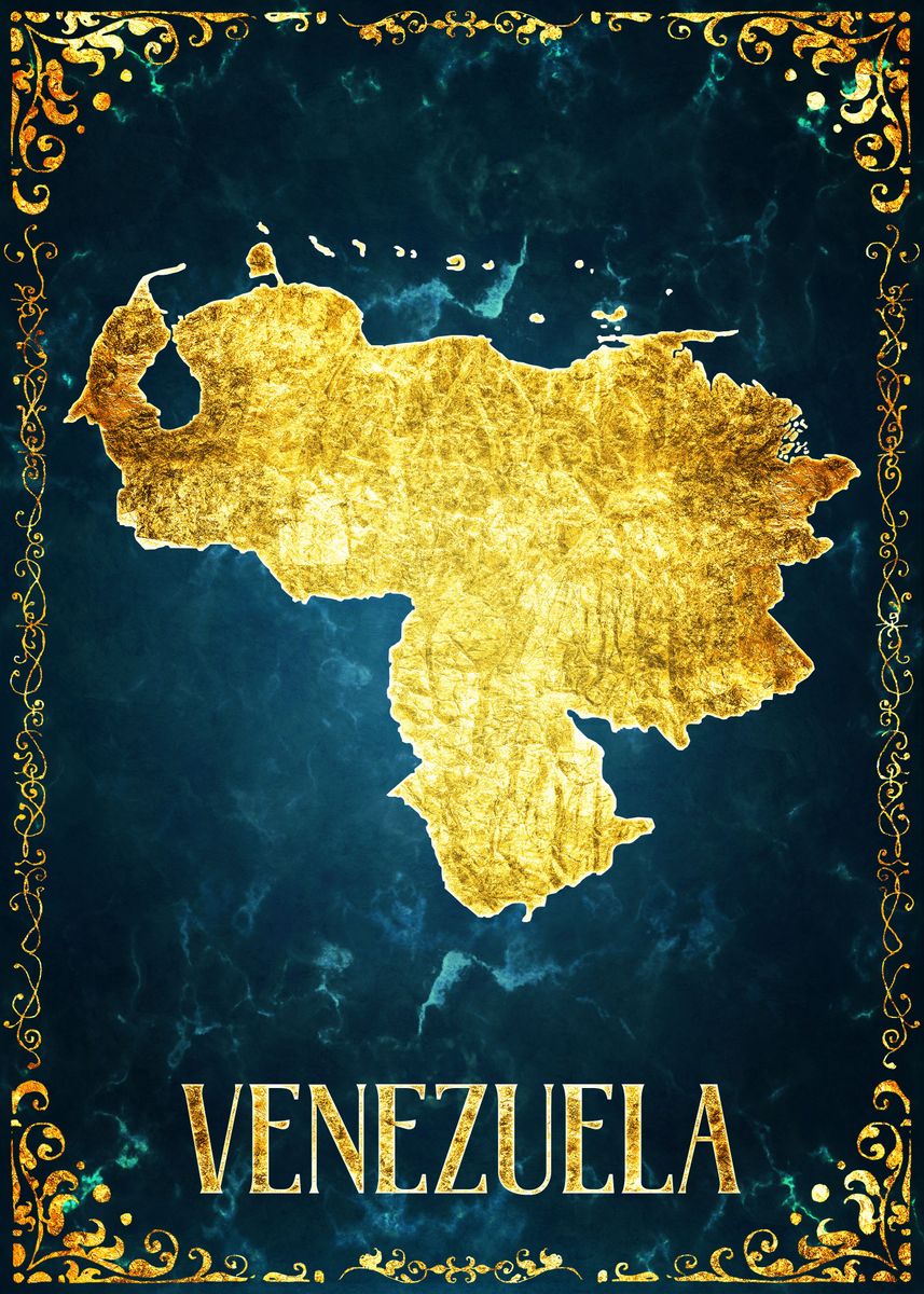'venezuela' Poster, picture, metal print, paint by SplashDesign | Displate