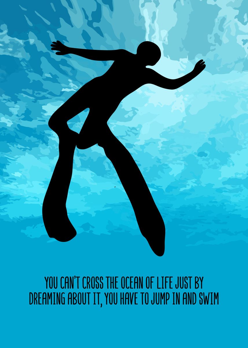 'Scuba Diving Wall Art Deco' Poster by Decoratier Qwerdenker | Displate