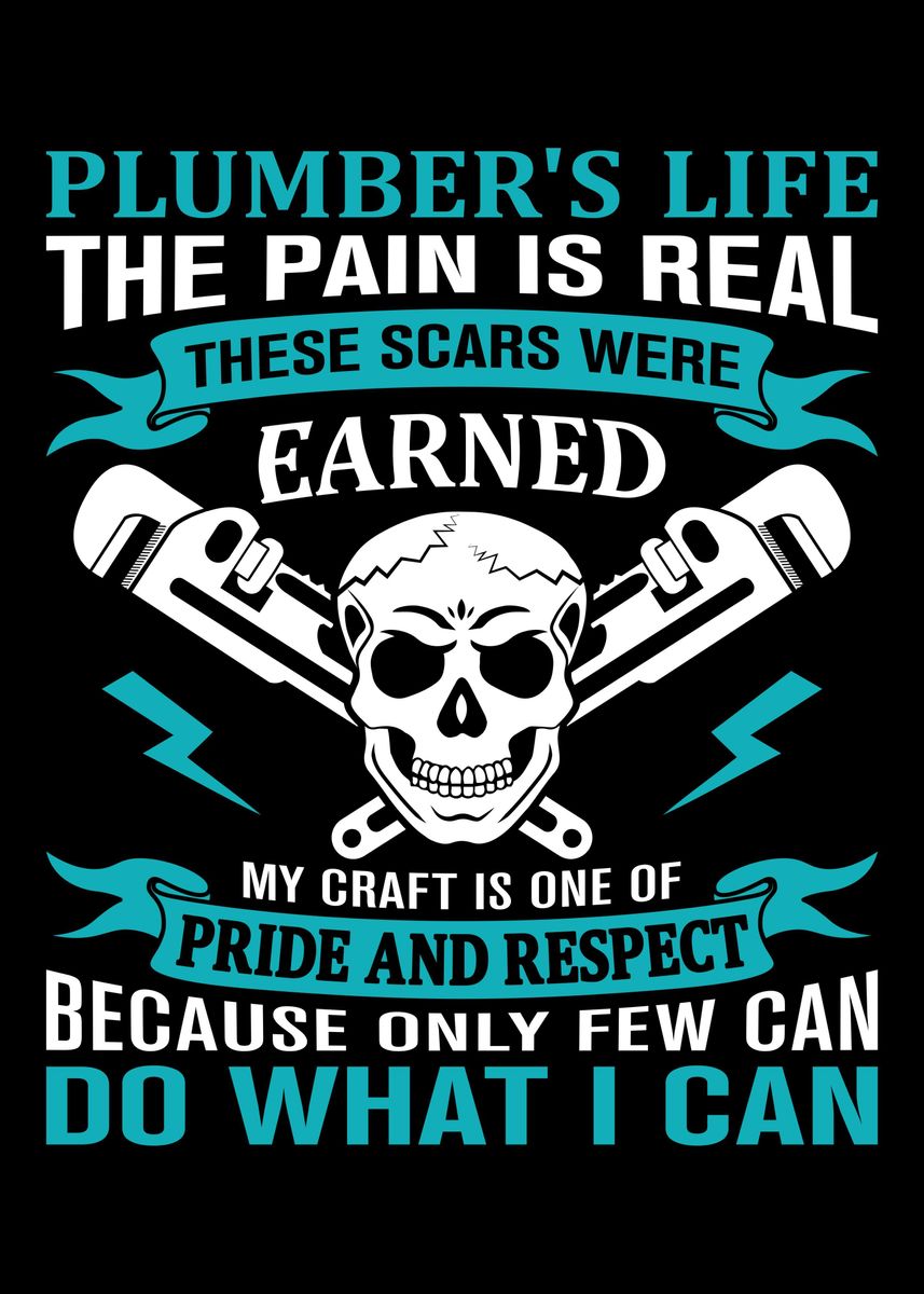 'Plumber Plumbing Quote' Poster, picture, metal print, paint by ...