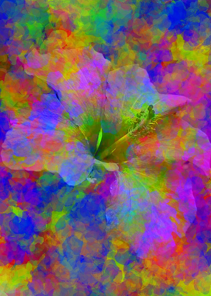 'Abstract flower' Poster, picture, metal print, paint by David Campling ...