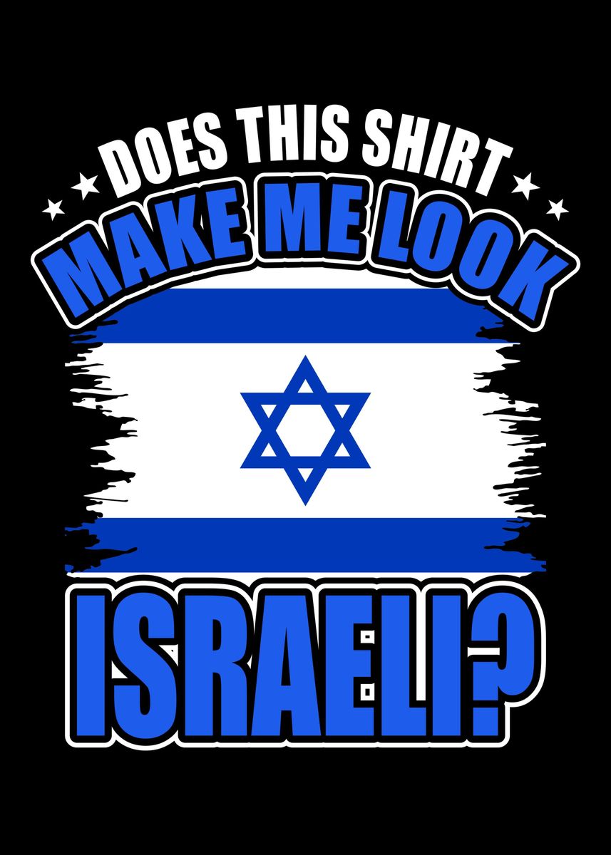 'Israel Sayings Flag Gift I' Poster, picture, metal print, paint by ...