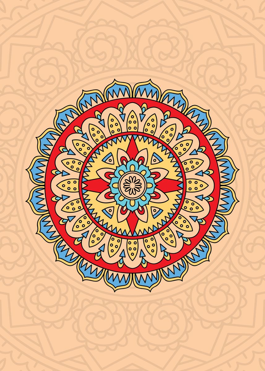 'Mandala' Poster, picture, metal print, paint by Design Droplet | Displate