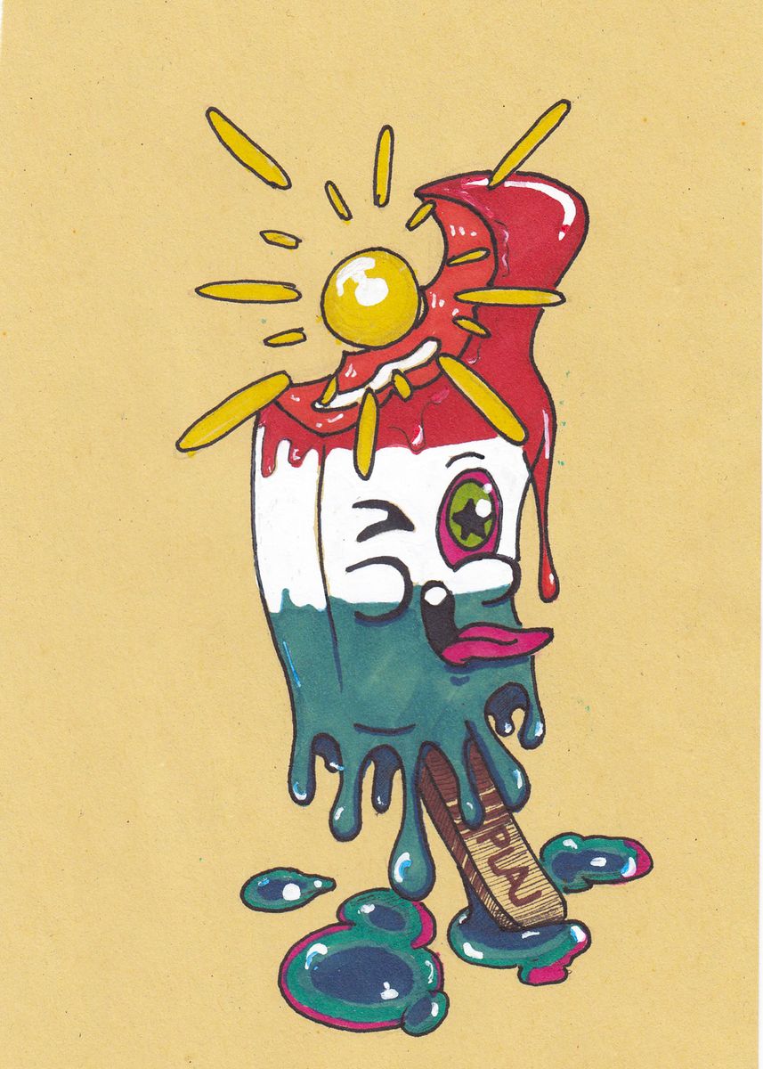 'Rocket pop' Poster, picture, metal print, paint by Patrick Lau | Displate