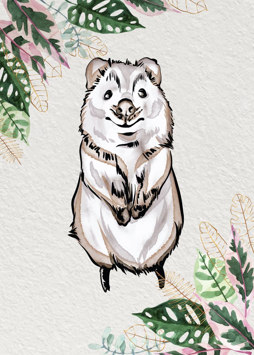 'Australian Quokka' Poster, picture, metal print, paint by LouteCrea ...