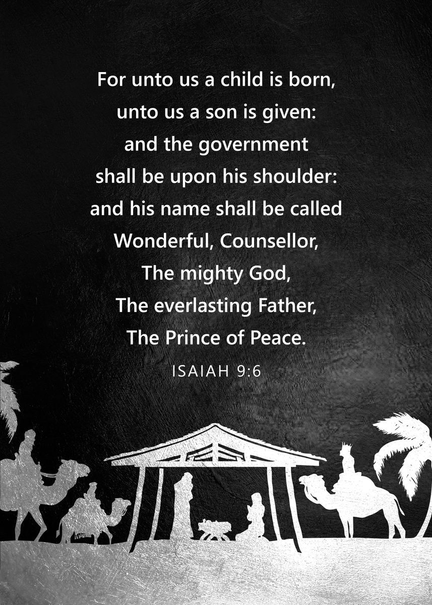 'Isaiah 9 6' Poster by ABConcepts | Displate