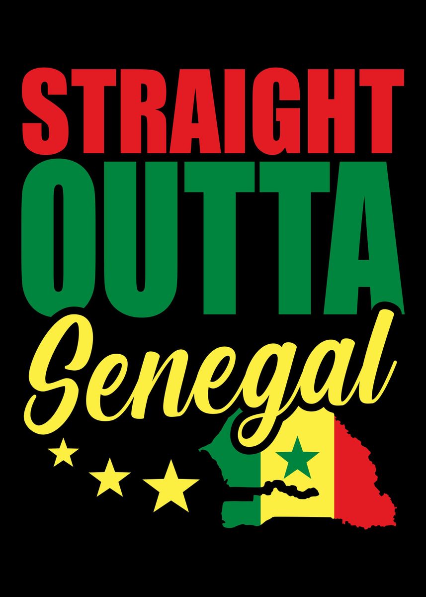 'Senegal Africa Gift Idea' Poster, picture, metal print, paint by Hexor ...