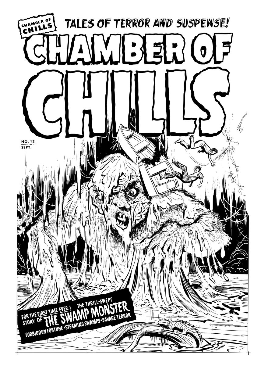 'CHAMBER OF CHILLS MONSTER' Poster, picture, metal print, paint by ...