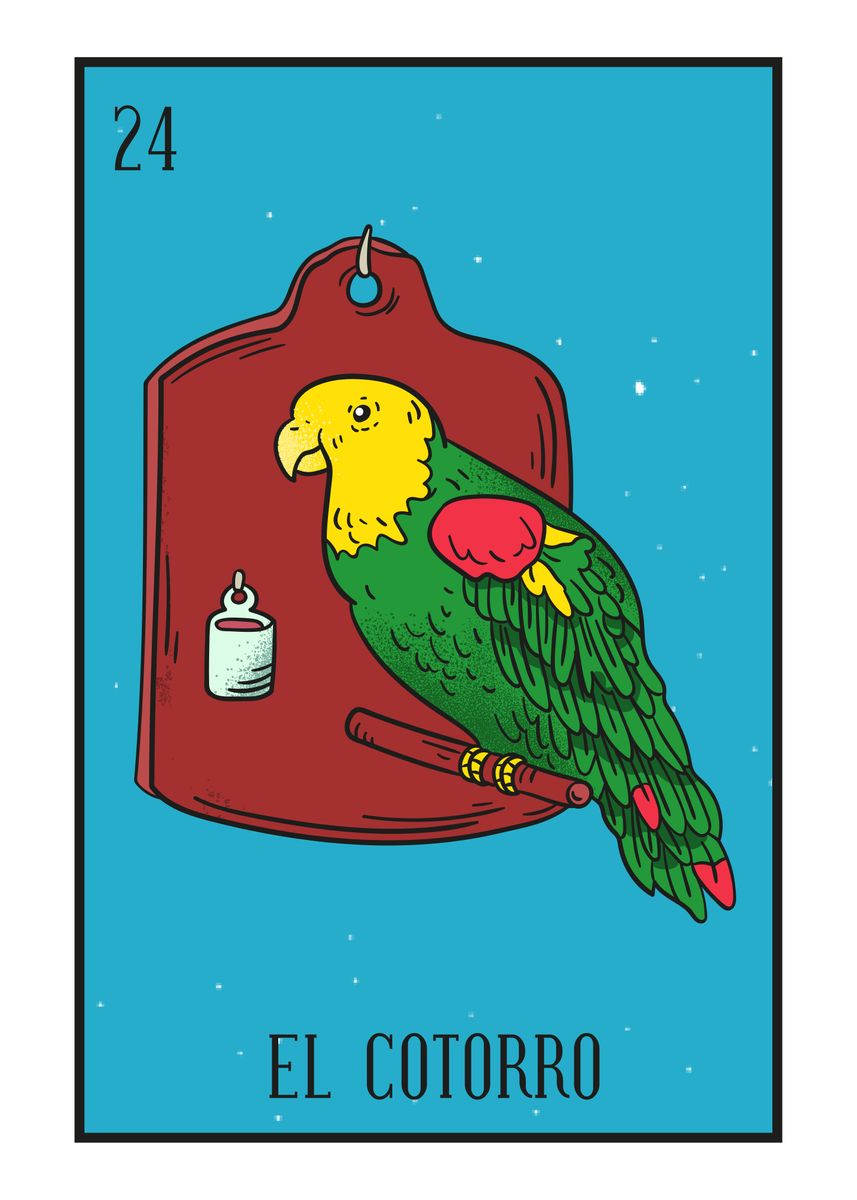 'EL COTORRO MEXICAN LOTTERY' Poster, picture, metal print, paint by ...