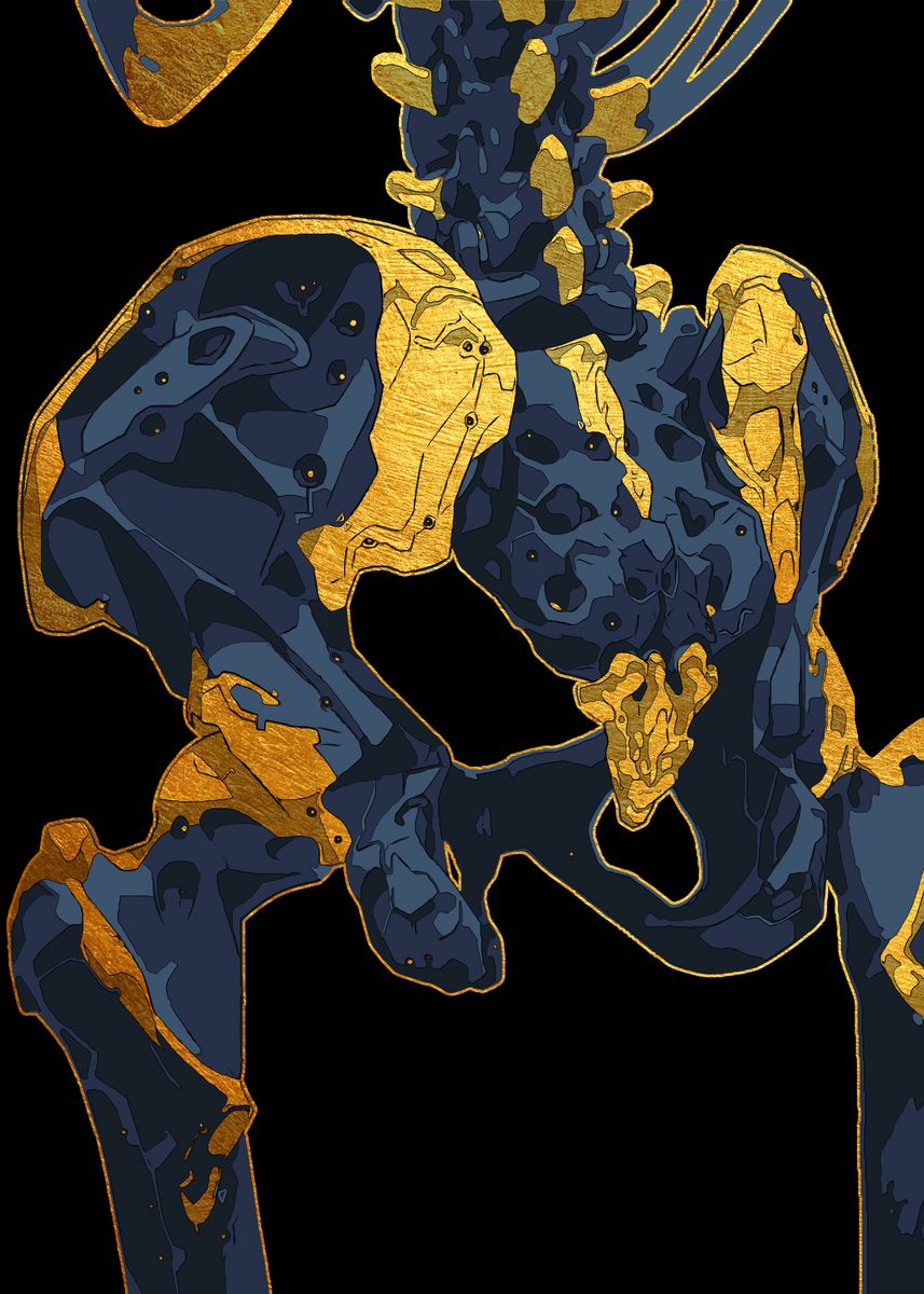 'Enhanced skeleton 4' Poster, picture, metal print, paint by Nhan Hoang ...