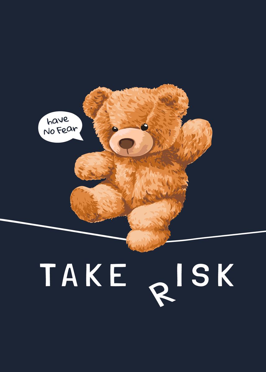 'Take a risk poster' Poster, picture, metal print, paint by Designersen ...