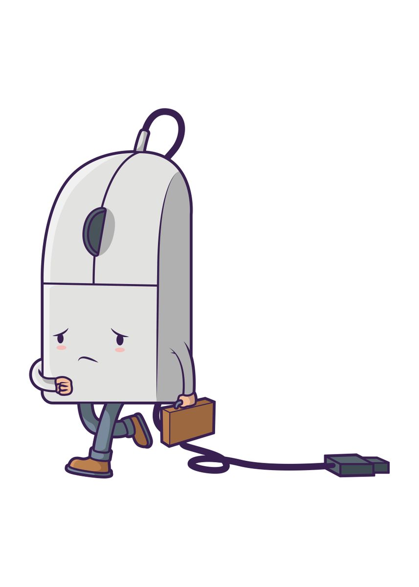 'Mouse Not Work' Poster, picture, metal print, paint by Sigit Nur Cahyo ...