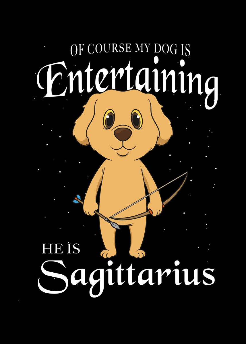 'Retriever Sagittarius Dog' Poster, picture, metal print, paint by ...