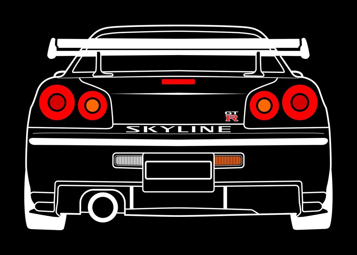 'Skyline GTR' Poster by HSDESIGNSHOP | Displate