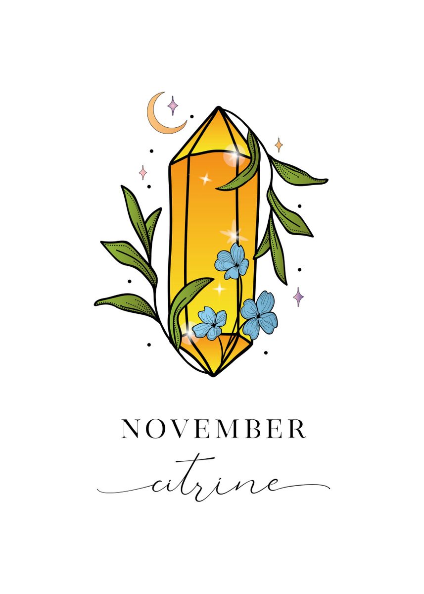 'November Citrine' Poster, picture, metal print, paint by starborn ...