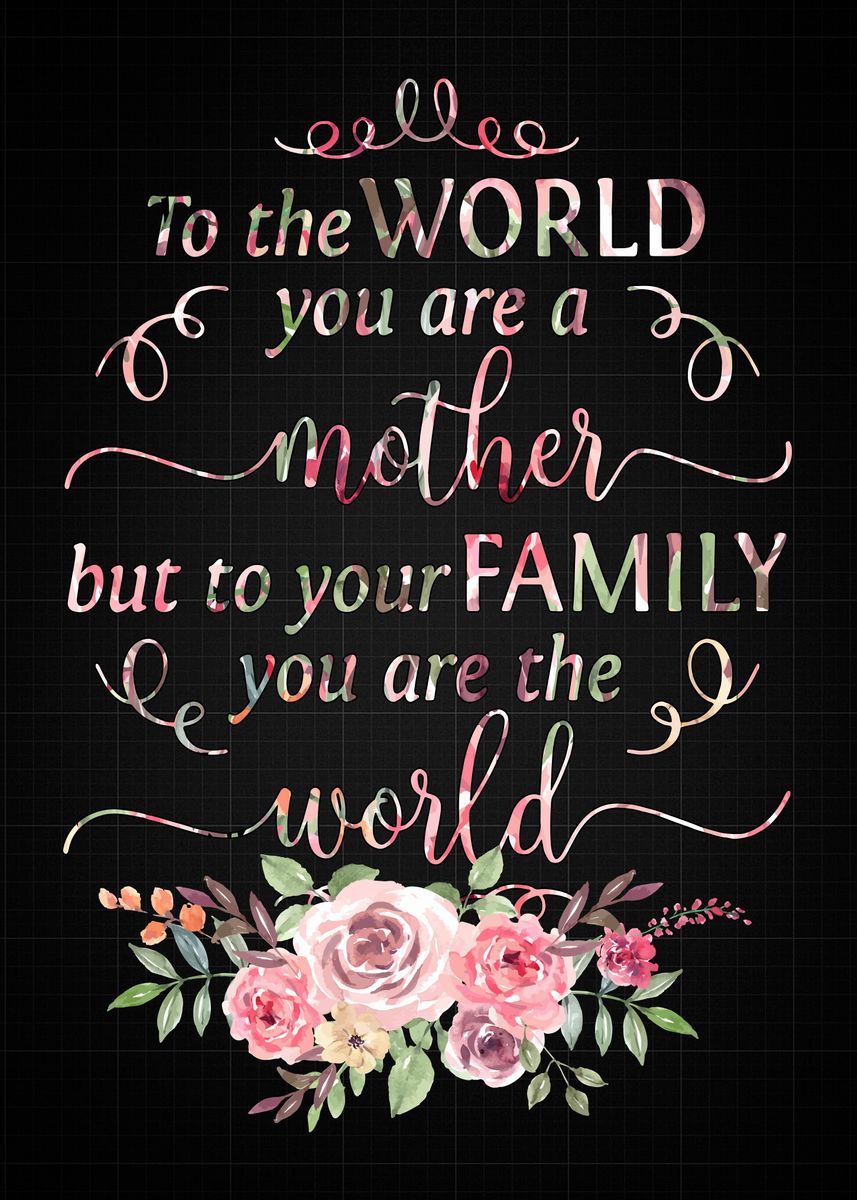 'To My Mom' Poster, picture, metal print, paint by Nice Pictures | Displate