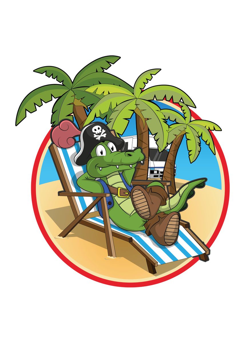 'Pirate Croc' Poster, picture, metal print, paint by retno triningsih ...