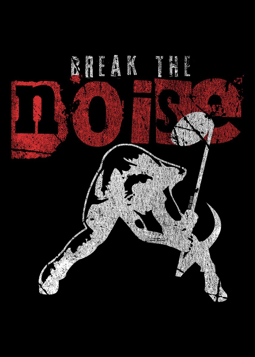 'Break The Noise Punk' Poster, picture, metal print, paint by John ...