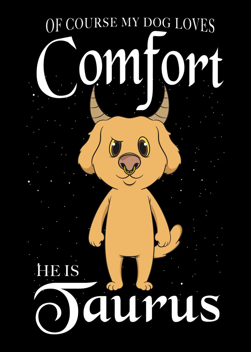 'Retriever Taurus Dog' Poster, picture, metal print, paint by Michael ...