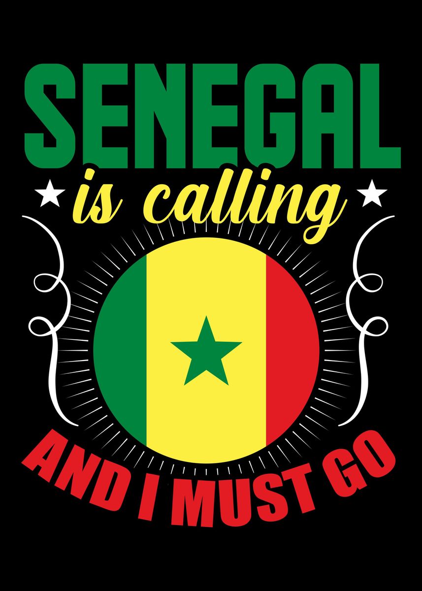 'Senegal Africa Gift Idea' Poster, picture, metal print, paint by Hexor ...