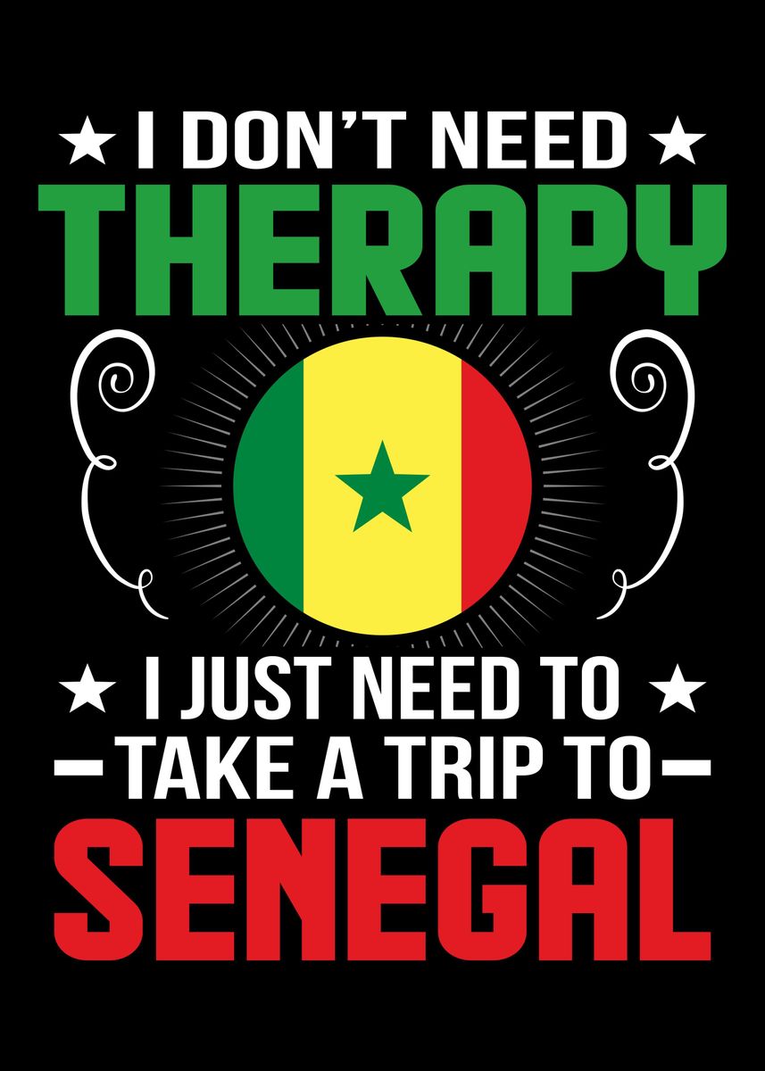 'Senegal Africa Gift Idea' Poster, picture, metal print, paint by Hexor ...