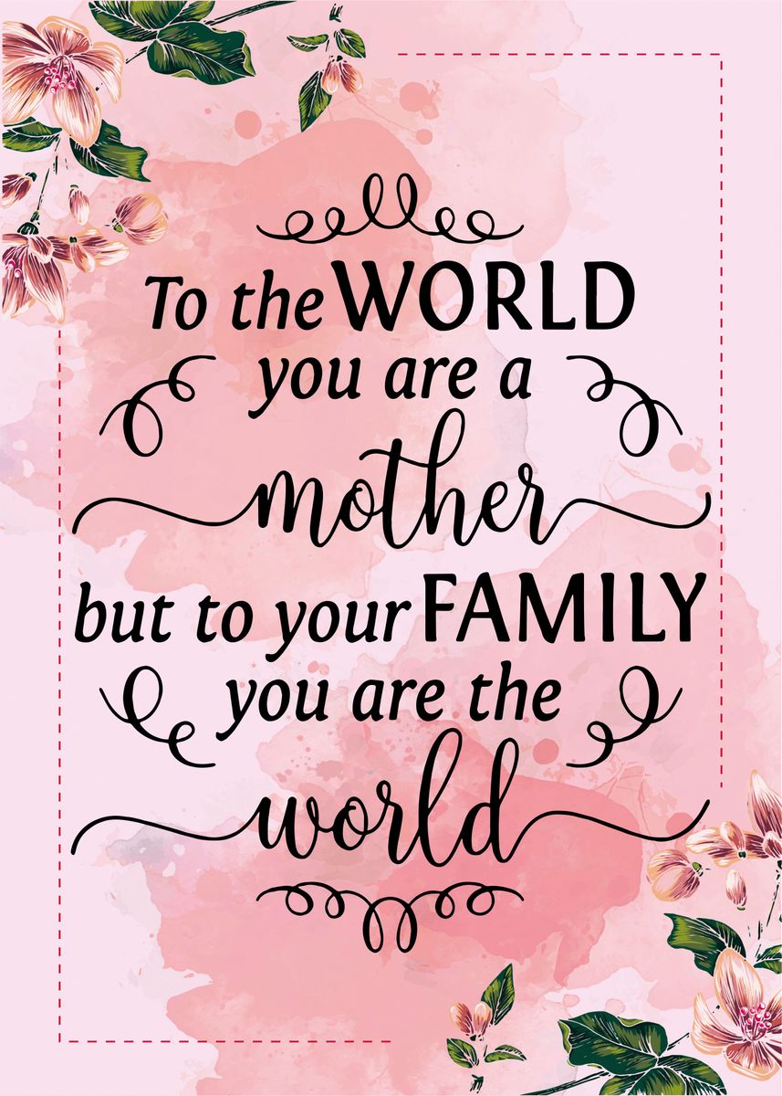 'To My Mom' Poster, picture, metal print, paint by Nice Pictures | Displate