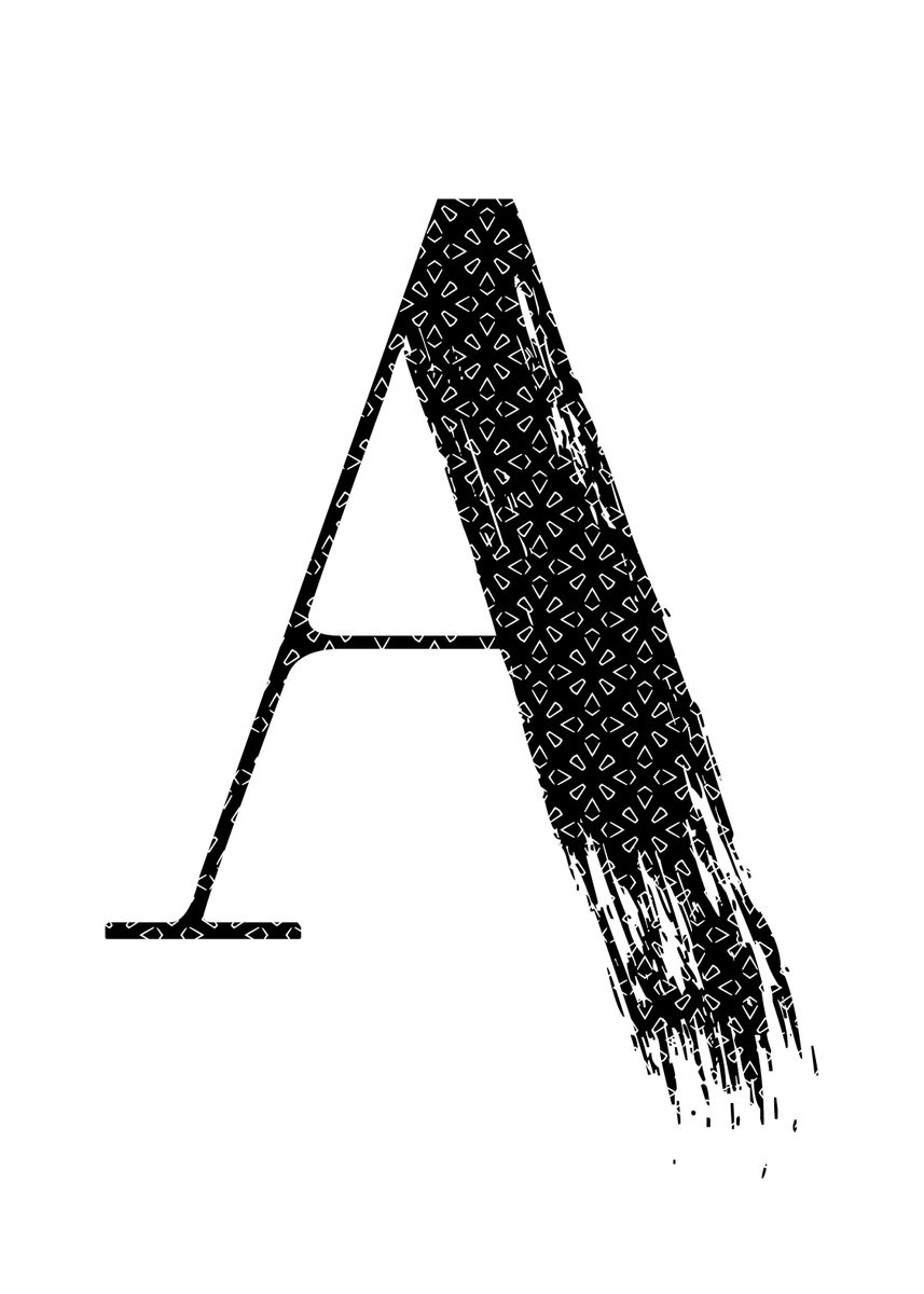 'Pattern Letter A 1' Poster by Kettukas | Displate