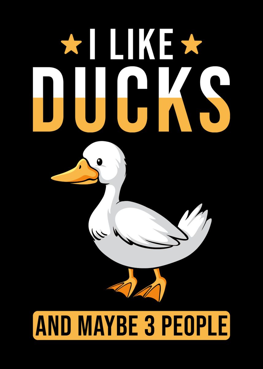 'Ducks Saying Funny' Poster, picture, metal print, paint by schmugo ...