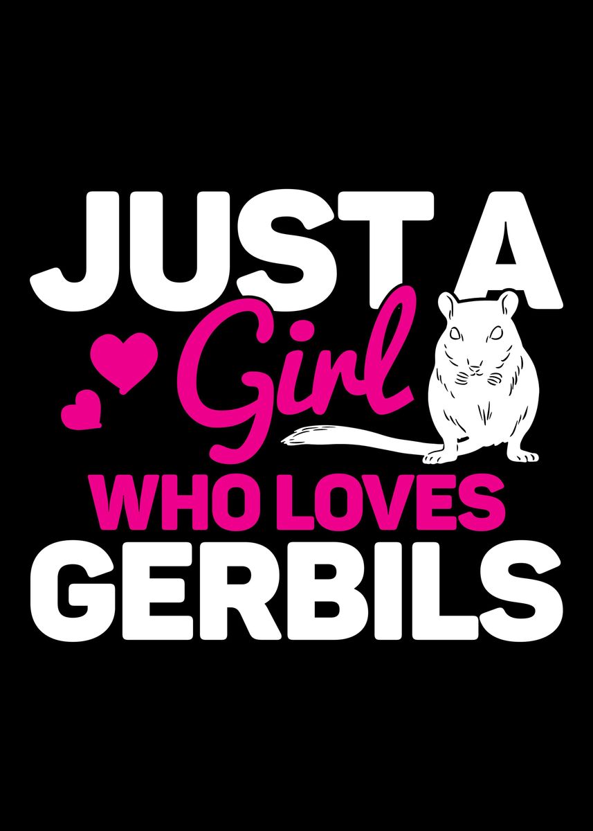 'Gerbils Love Gerbil' Poster, picture, metal print, paint by Dominik ...
