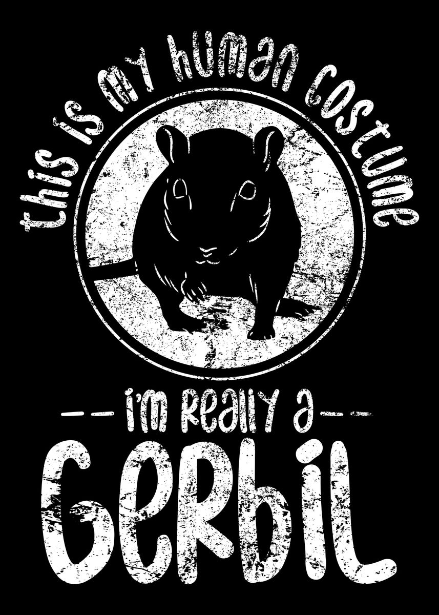 'Gerbil Gerbil Costume Vint' Poster, picture, metal print, paint by ...