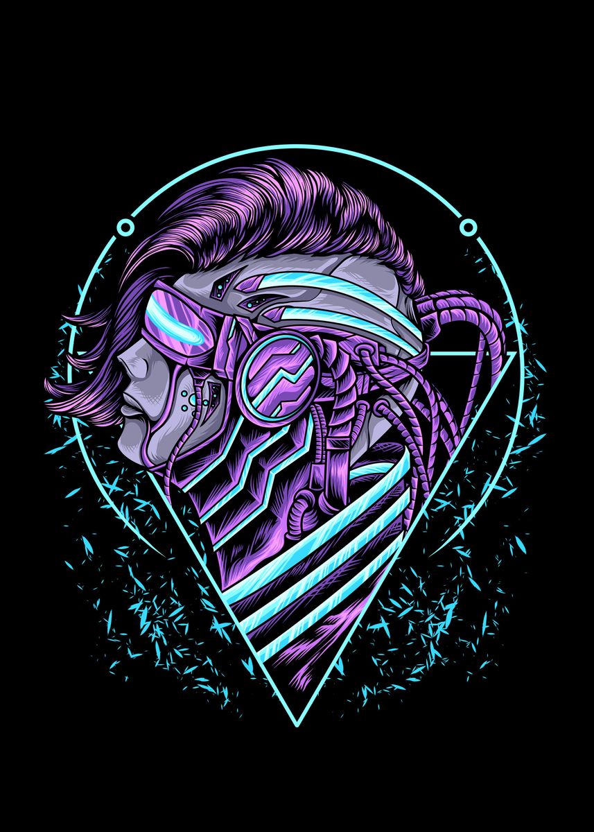 'Human mecha cyborg' Poster by STR Graphs | Displate