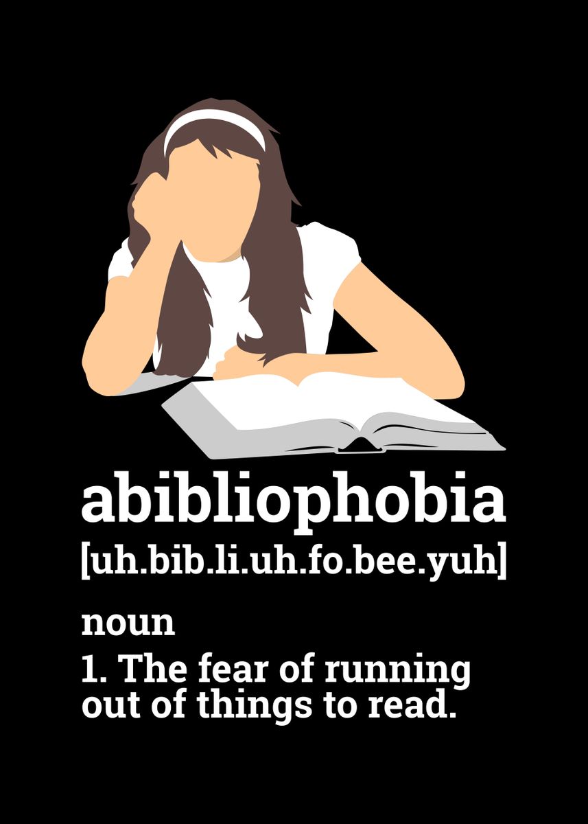 'abibliophobia' Poster, picture, metal print, paint by Shiva121 | Displate