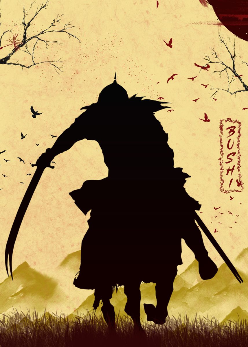 'Samurai A Shadow' Poster, picture, metal print, paint by Theng Id ...