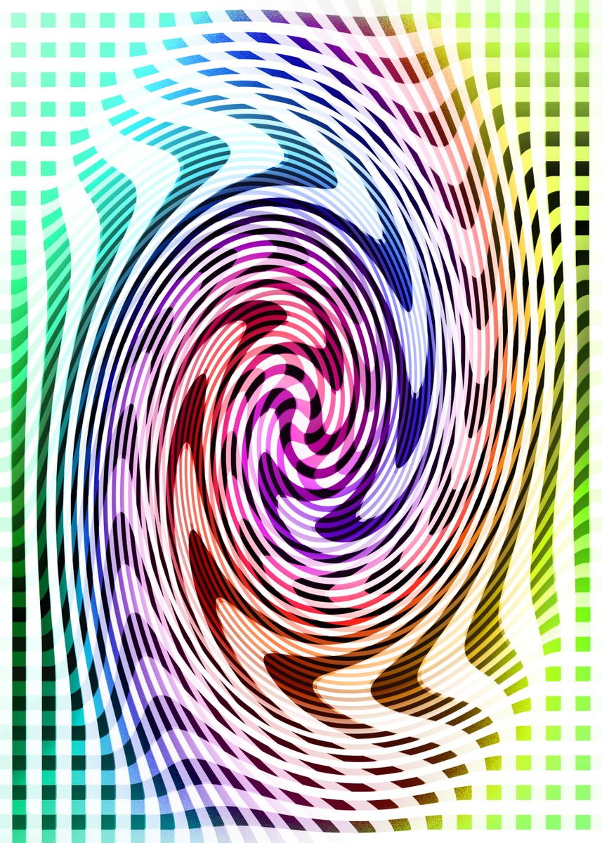 'Illusion colorful design' Poster, picture, metal print, paint by ...