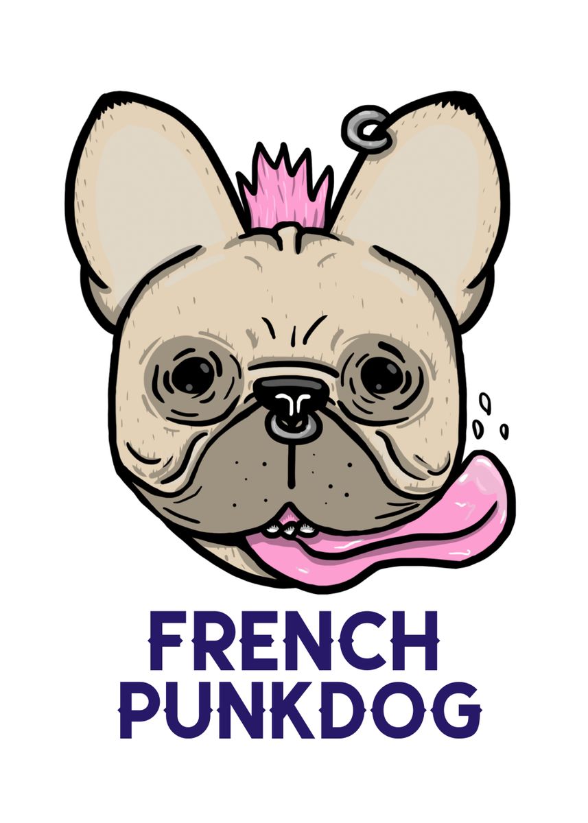 'French Punkdog Punkrock' Poster by StonerPlates | Displate
